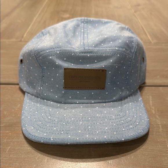 Obey | Accessories | Obey Propaganda Blue 5panel Hat With White Polka ...